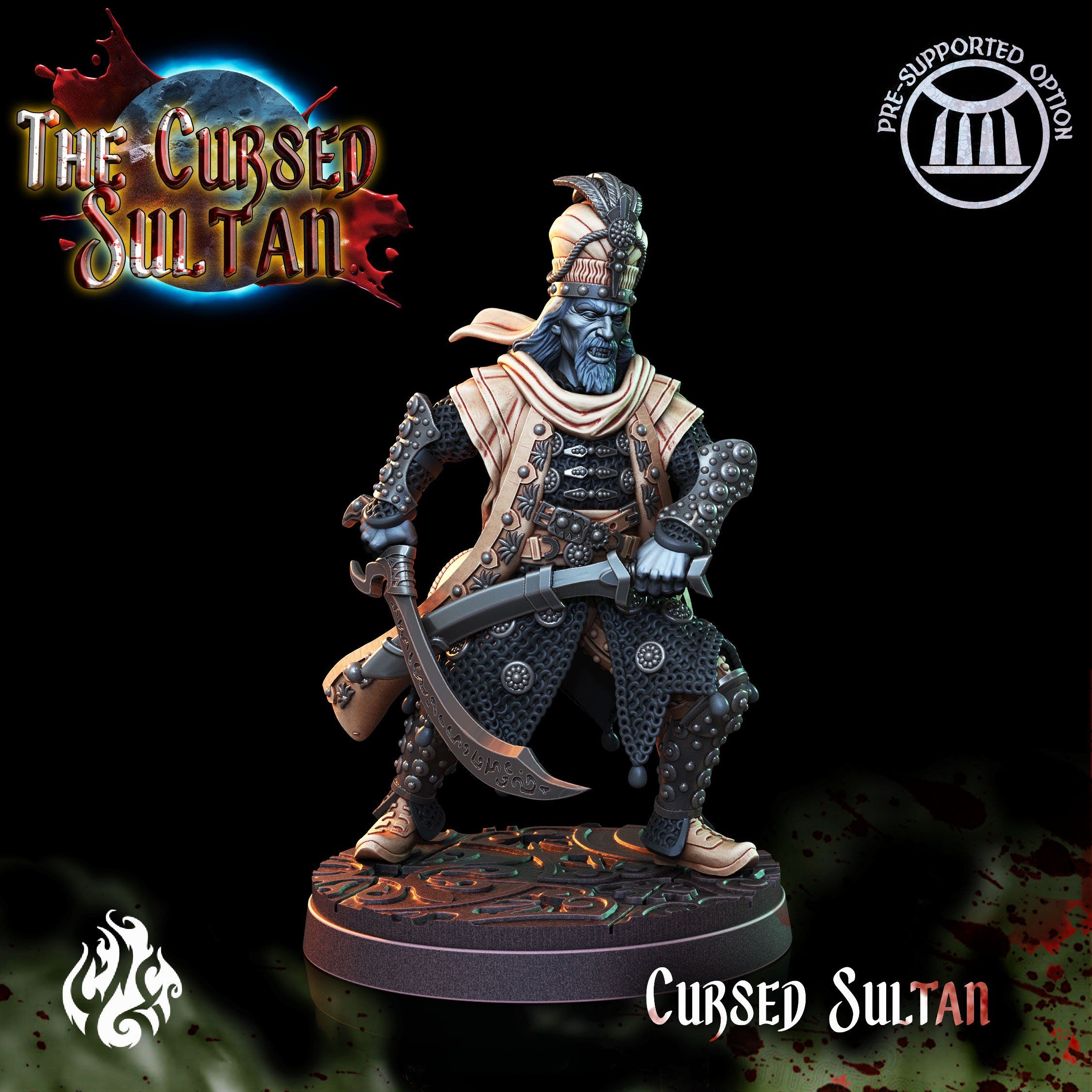 Cursed Sultan from "Cursed Sultan" by Crippled God Foundry Miniatures ...