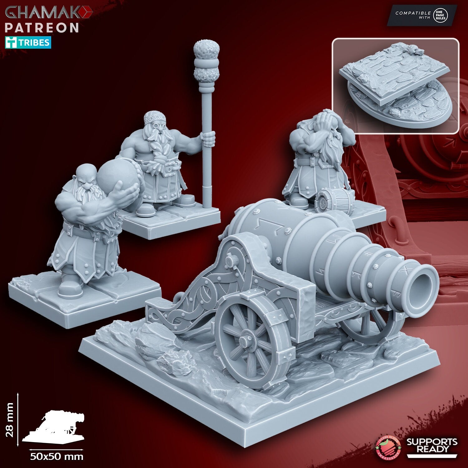 Clan Dwarven Cannon by Ghamak Miniatures – Mcgavin Miniatures