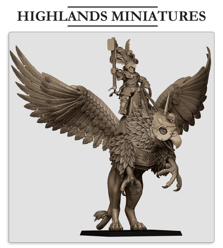Sunland Emperor on Griffon by Highland Miniatures – Mcgavin Miniatures